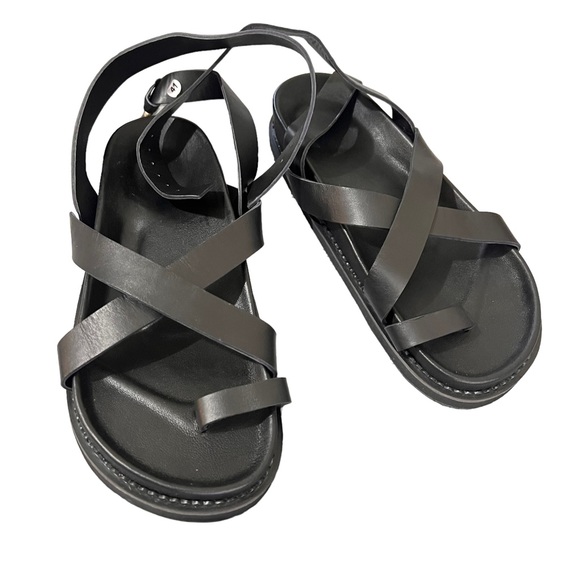 liberte leather | Shoes | New Liberte Leather Bronte Sandals In Black ...